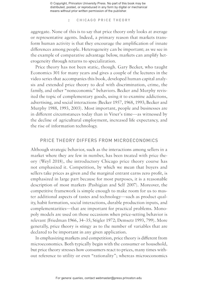 Chicago Price Theory | Princeton University Press