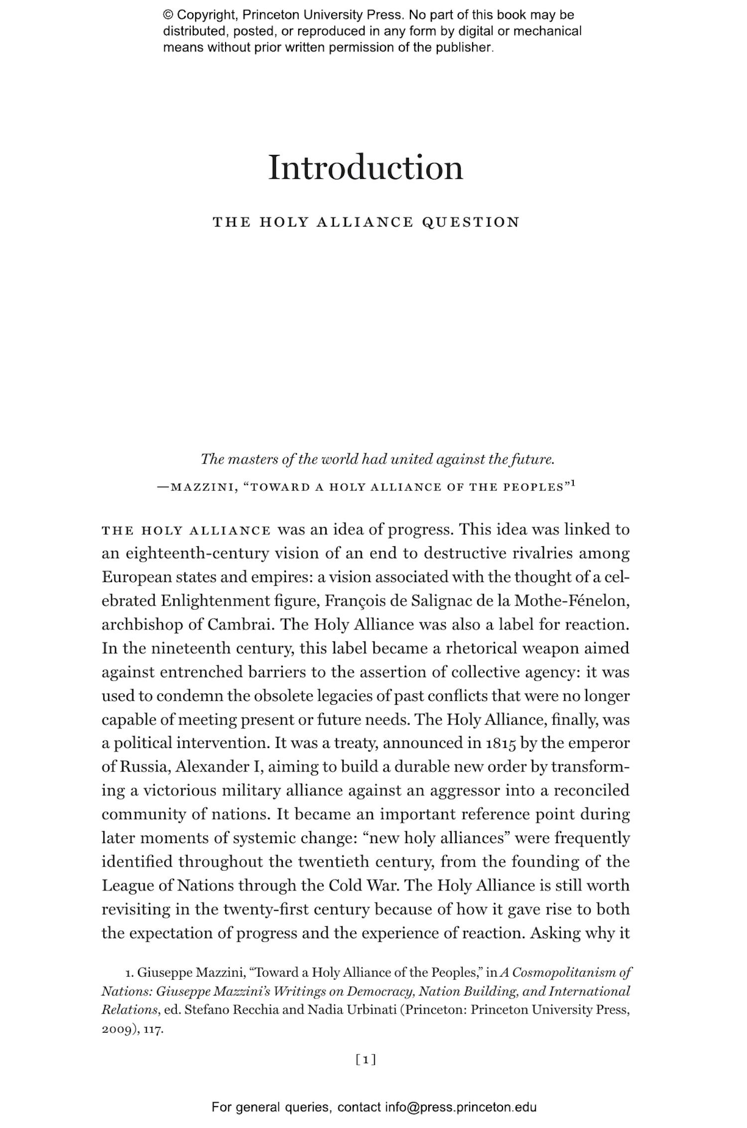 The Holy Alliance | Princeton University Press