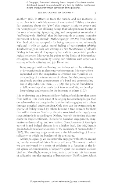 Wilhelm Dilthey: Selected Works, Volume VI | Princeton University Press