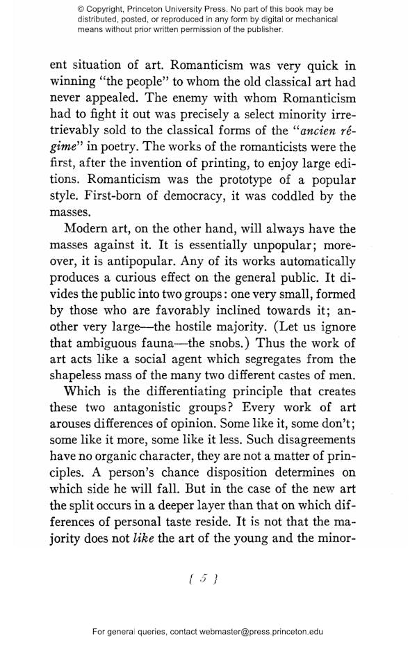 The Dehumanization of Art and Other Essays on Art, Culture, and ...