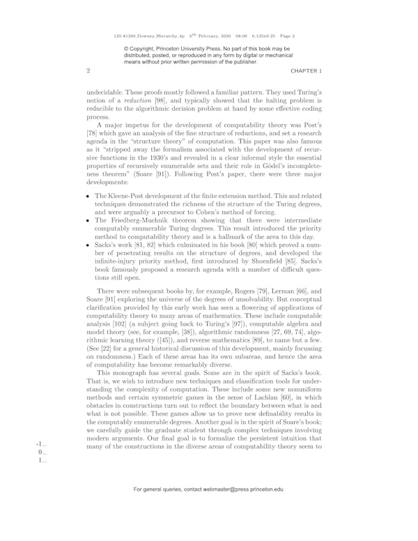 A Hierarchy of Turing Degrees | Princeton University Press