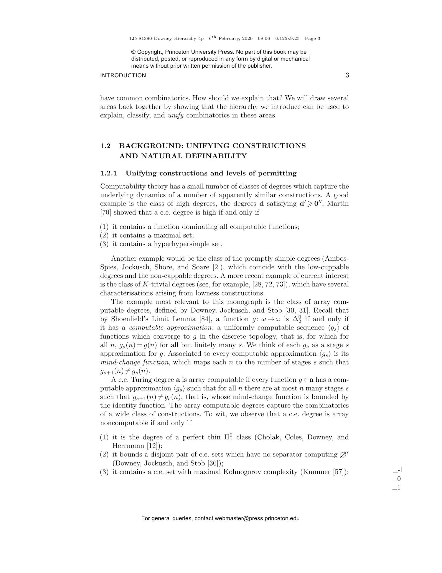 A Hierarchy of Turing Degrees | Princeton University Press