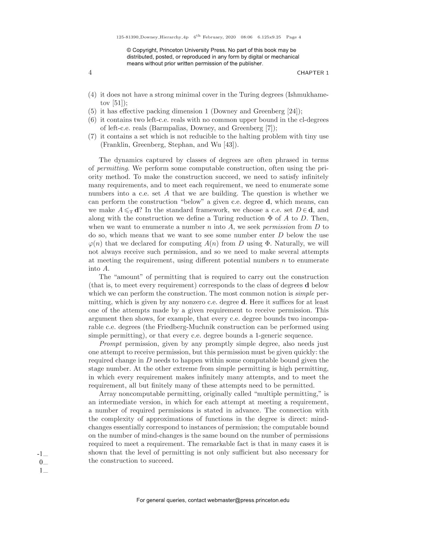 A Hierarchy of Turing Degrees | Princeton University Press