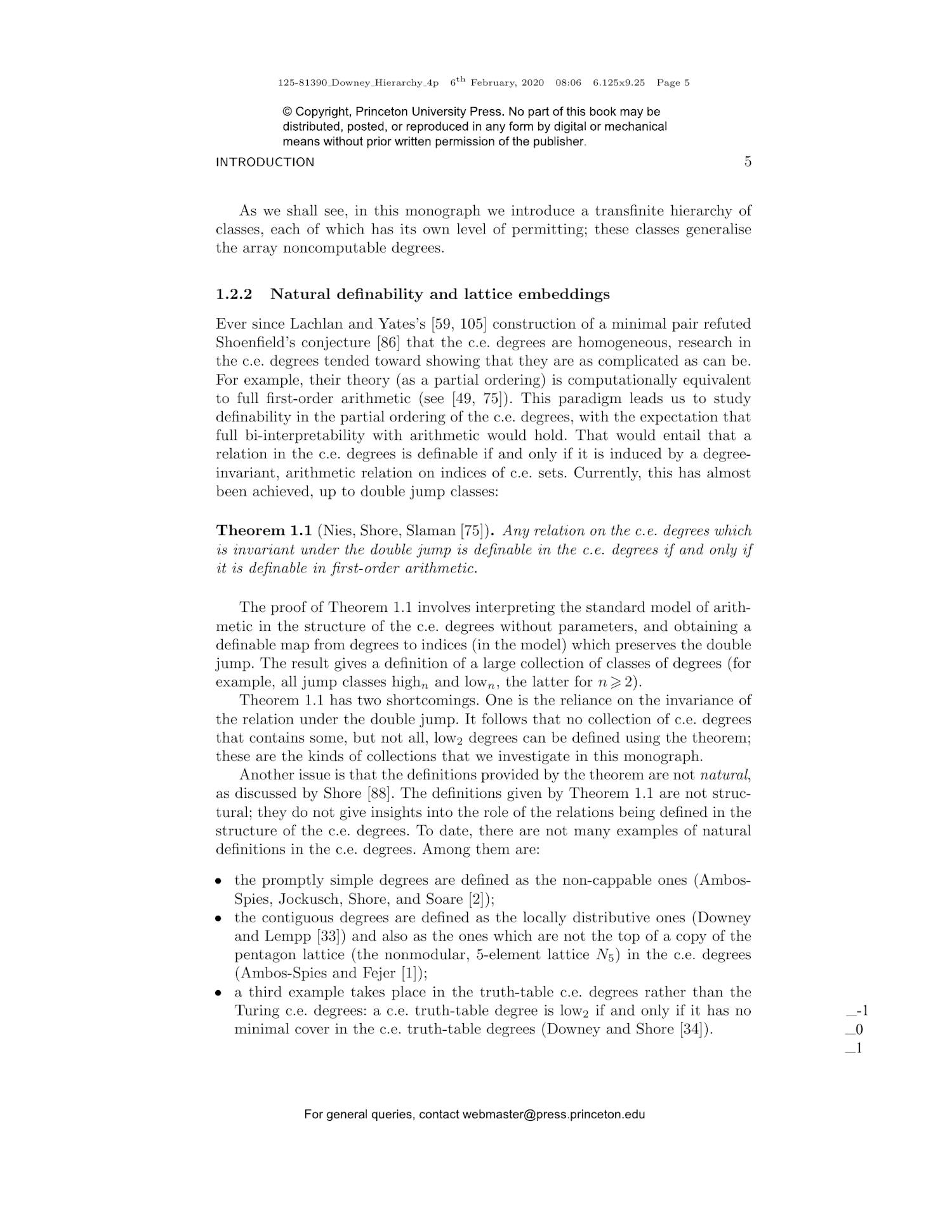 A Hierarchy of Turing Degrees | Princeton University Press