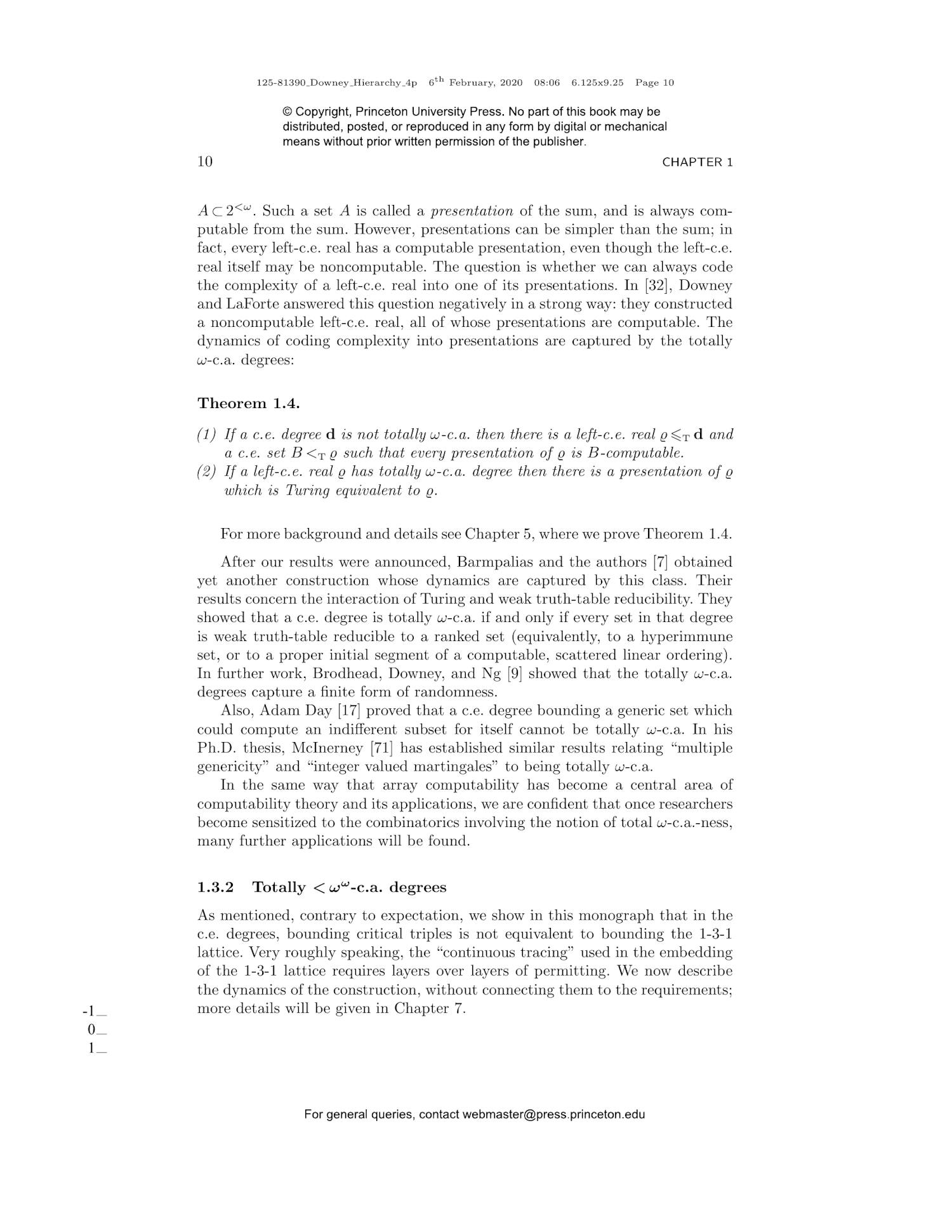 A Hierarchy of Turing Degrees | Princeton University Press