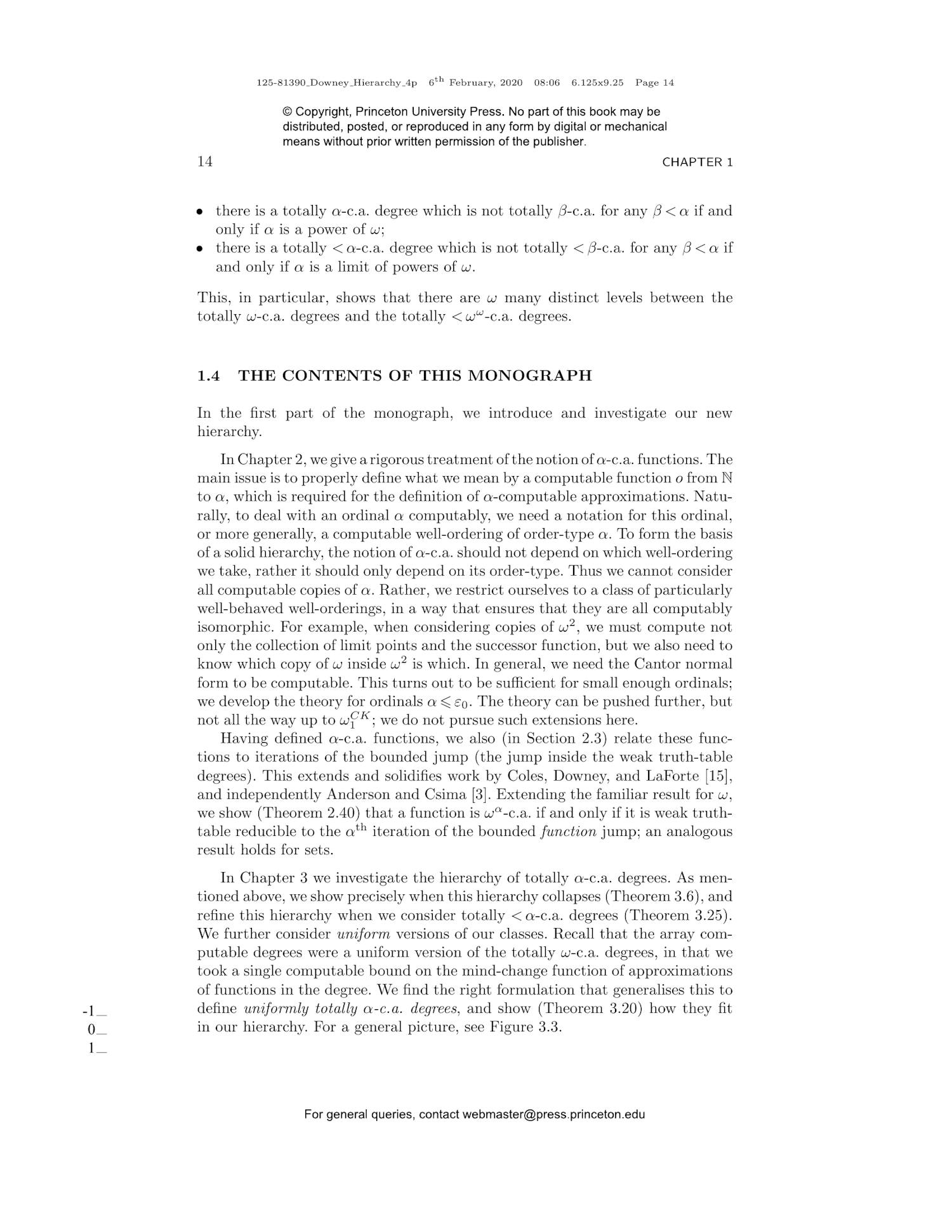 A Hierarchy of Turing Degrees | Princeton University Press