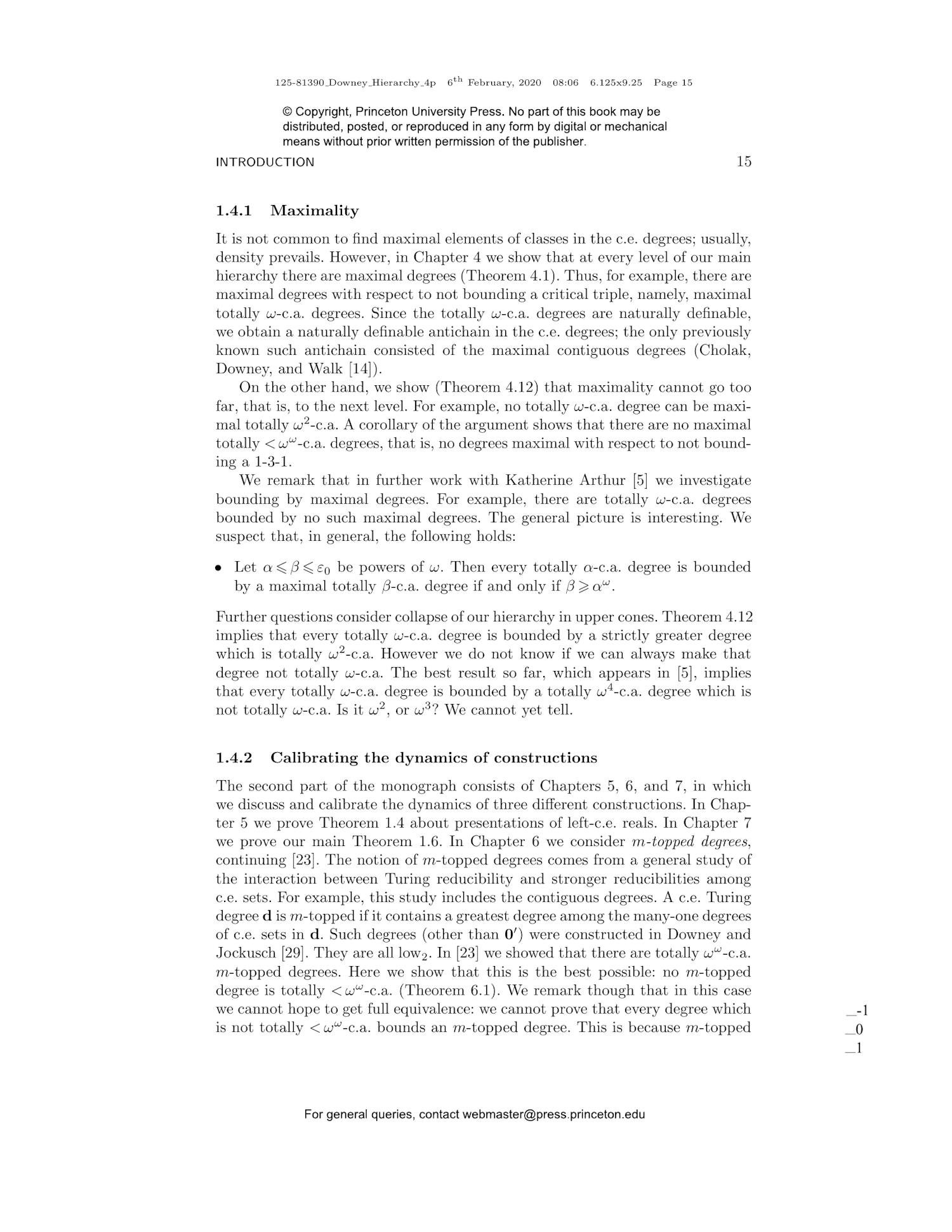 A Hierarchy of Turing Degrees | Princeton University Press