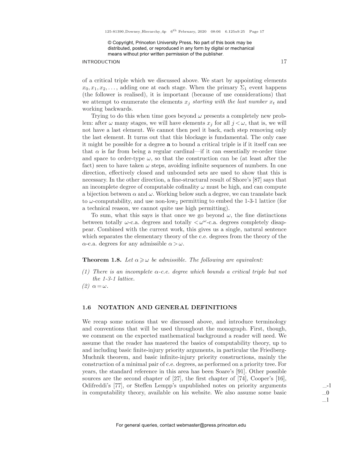 A Hierarchy of Turing Degrees | Princeton University Press