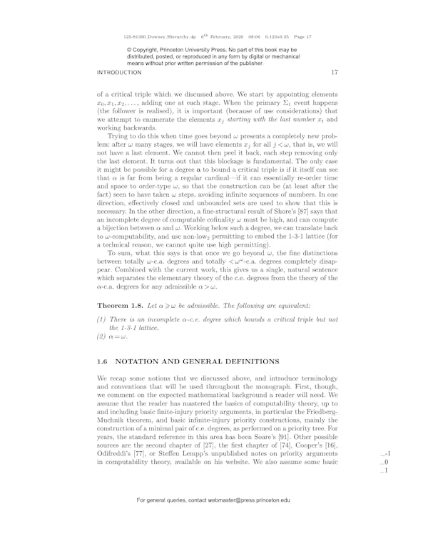 A Hierarchy of Turing Degrees | Princeton University Press