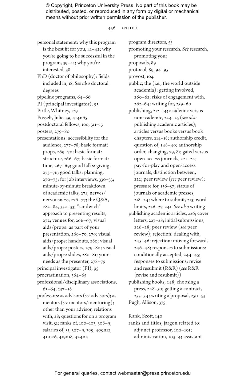 A Field Guide to Grad School | Princeton University Press