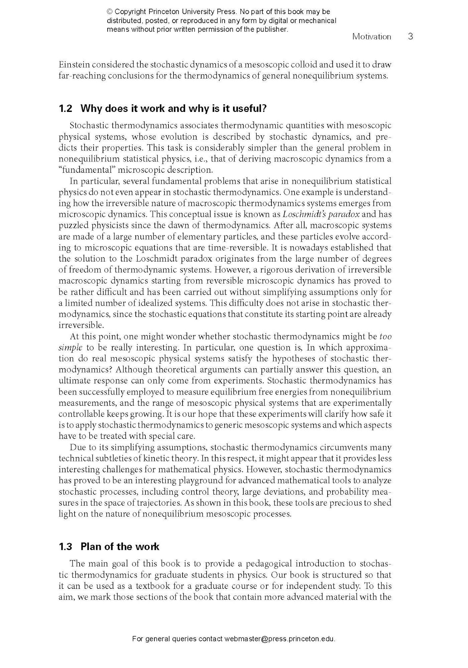 Stochastic Thermodynamics | Princeton University Press