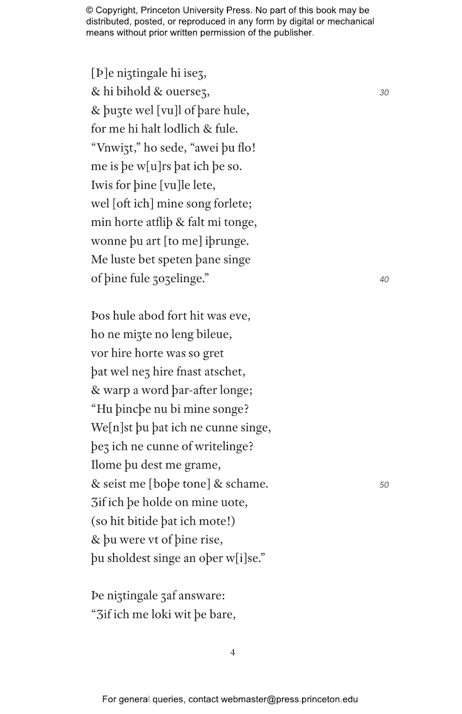 The Owl and the Nightingale | Princeton University Press