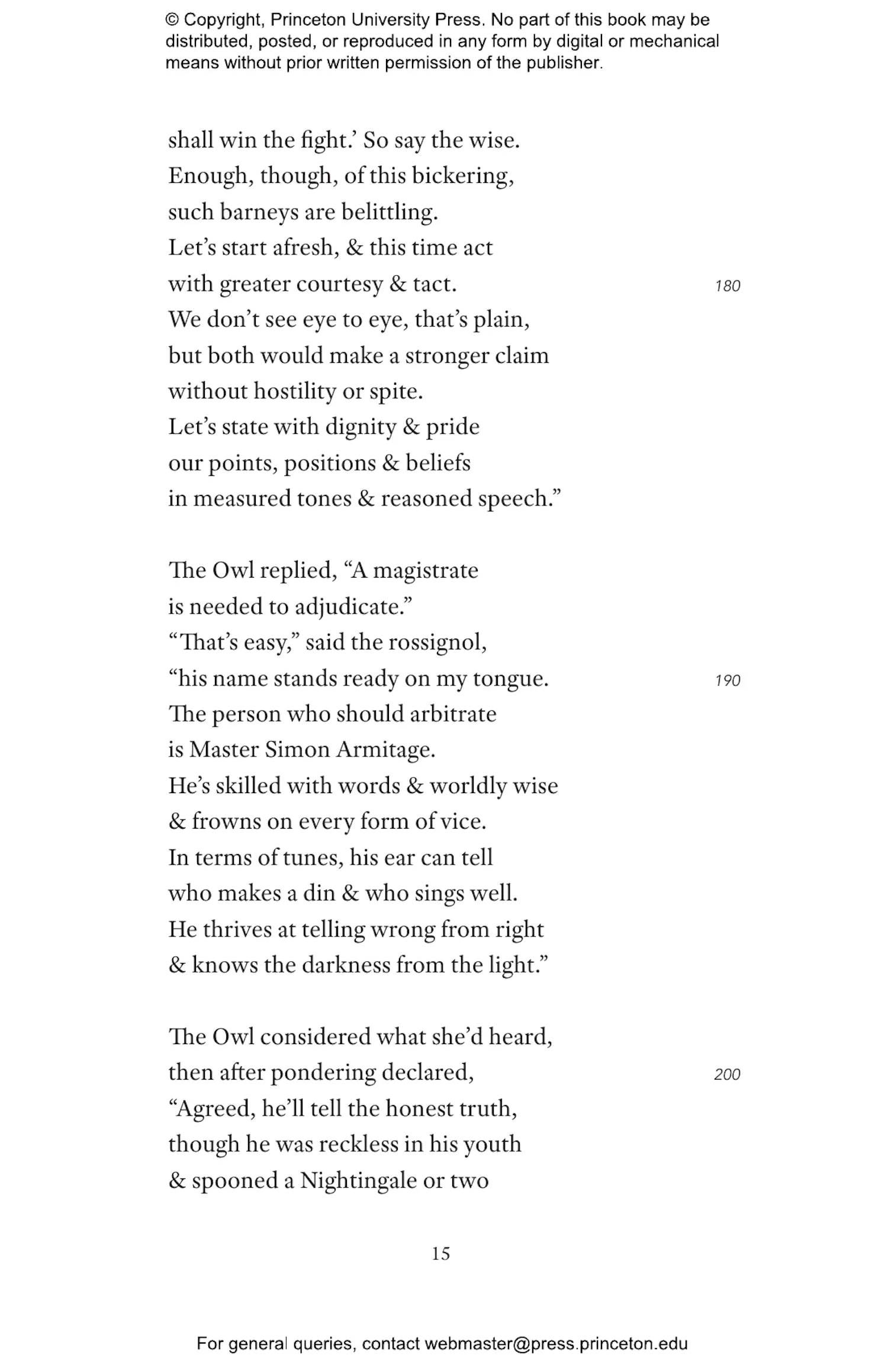 The Owl and the Nightingale | Princeton University Press