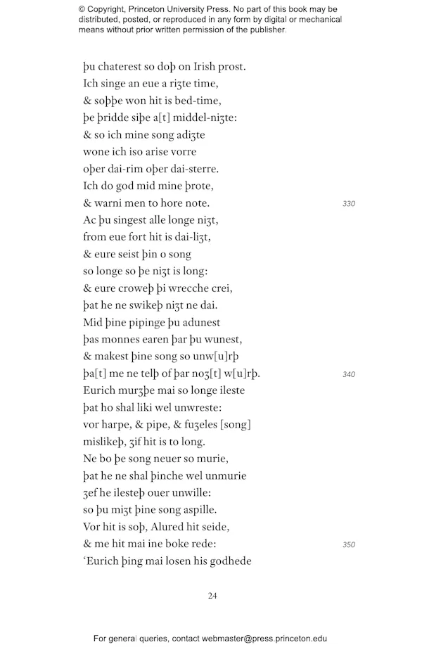 The Owl and the Nightingale | Princeton University Press