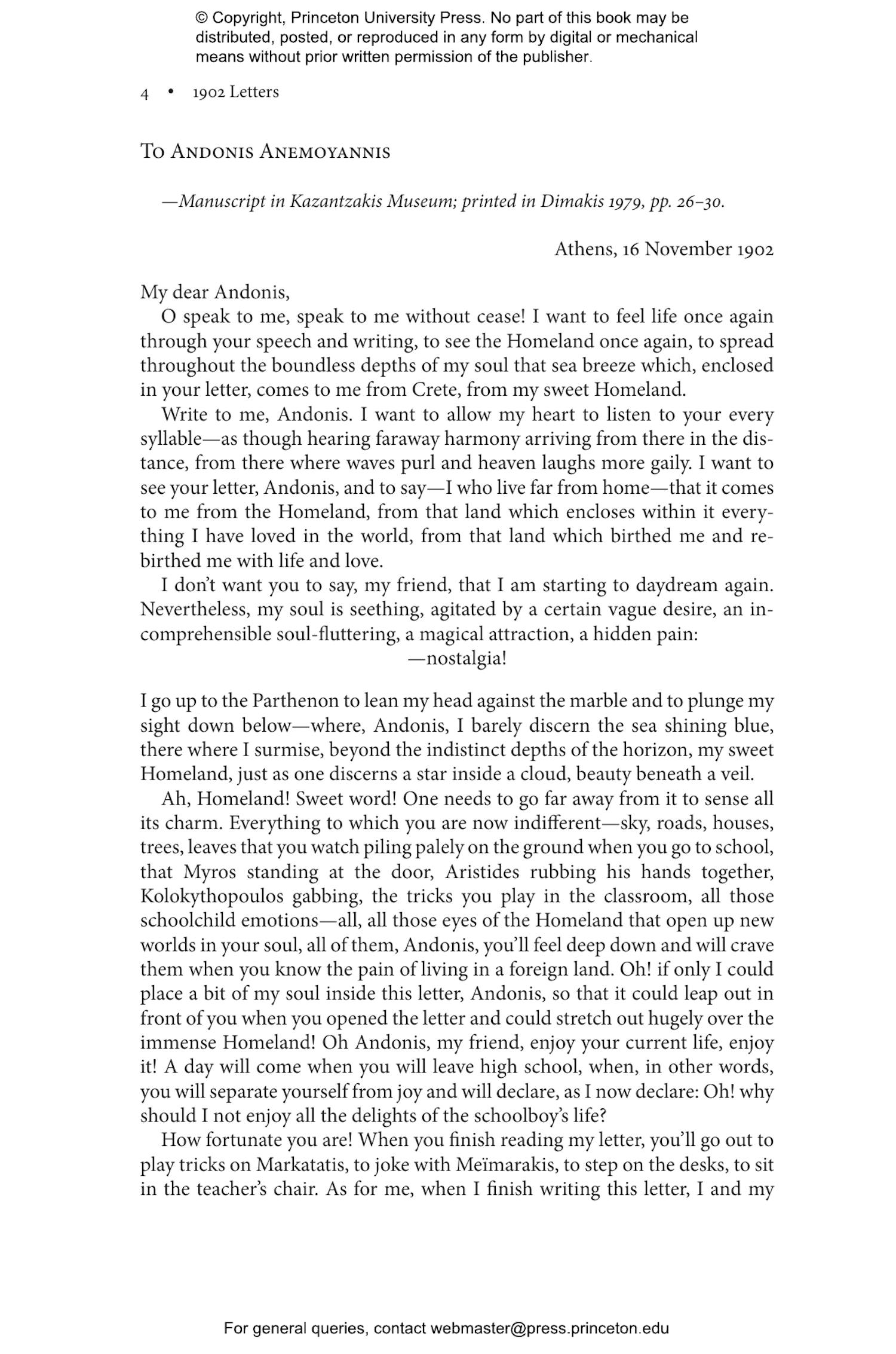 The Selected Letters of Nikos Kazantzakis | Princeton University Press