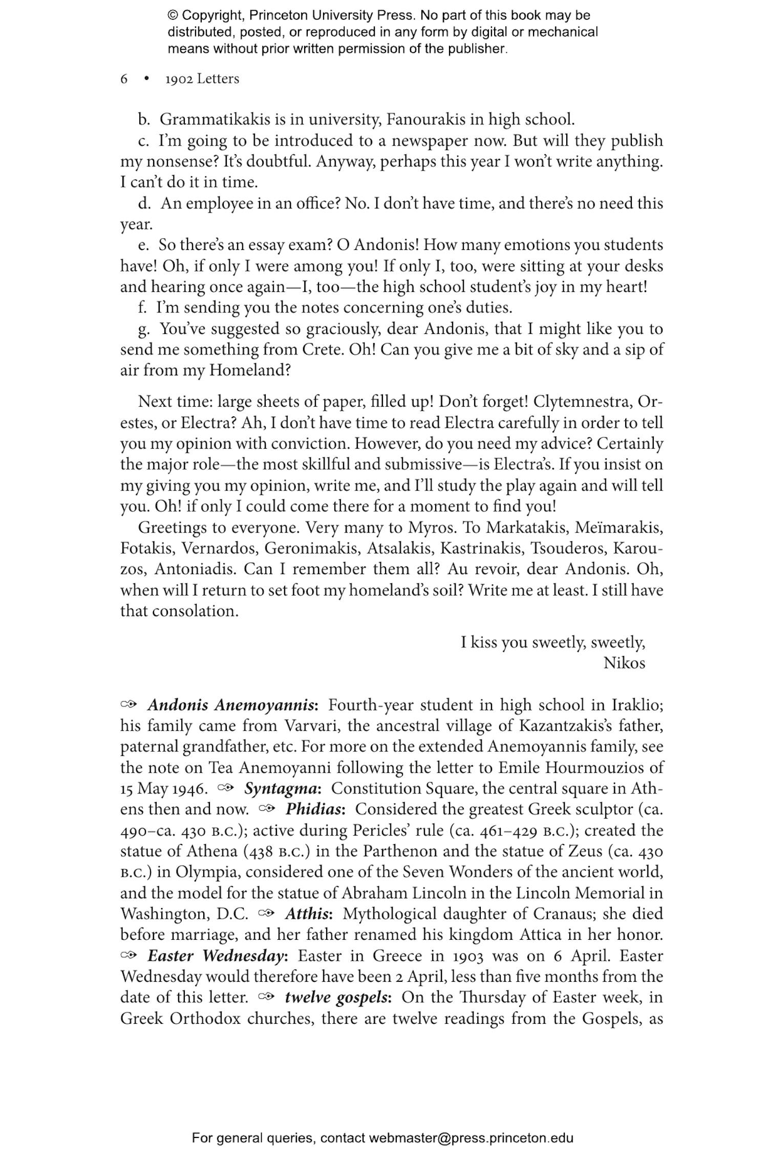 The Selected Letters of Nikos Kazantzakis | Princeton University Press