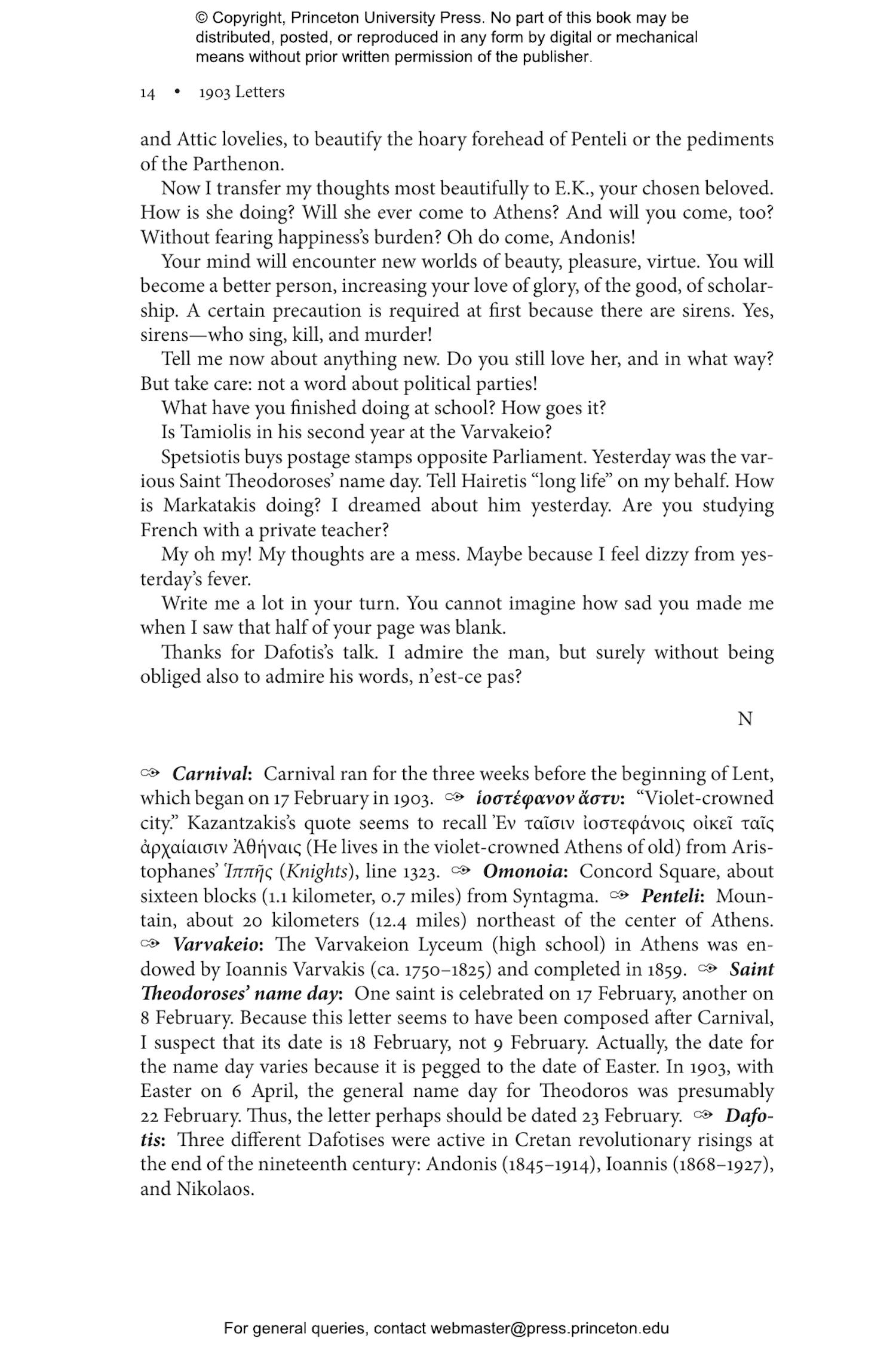 The Selected Letters of Nikos Kazantzakis | Princeton University Press