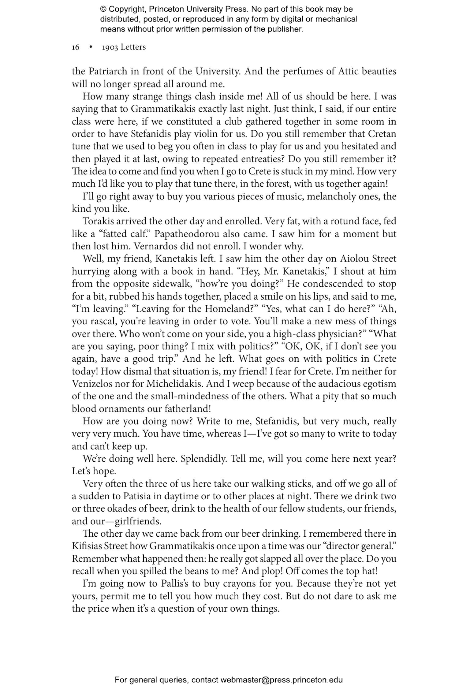 The Selected Letters of Nikos Kazantzakis | Princeton University Press