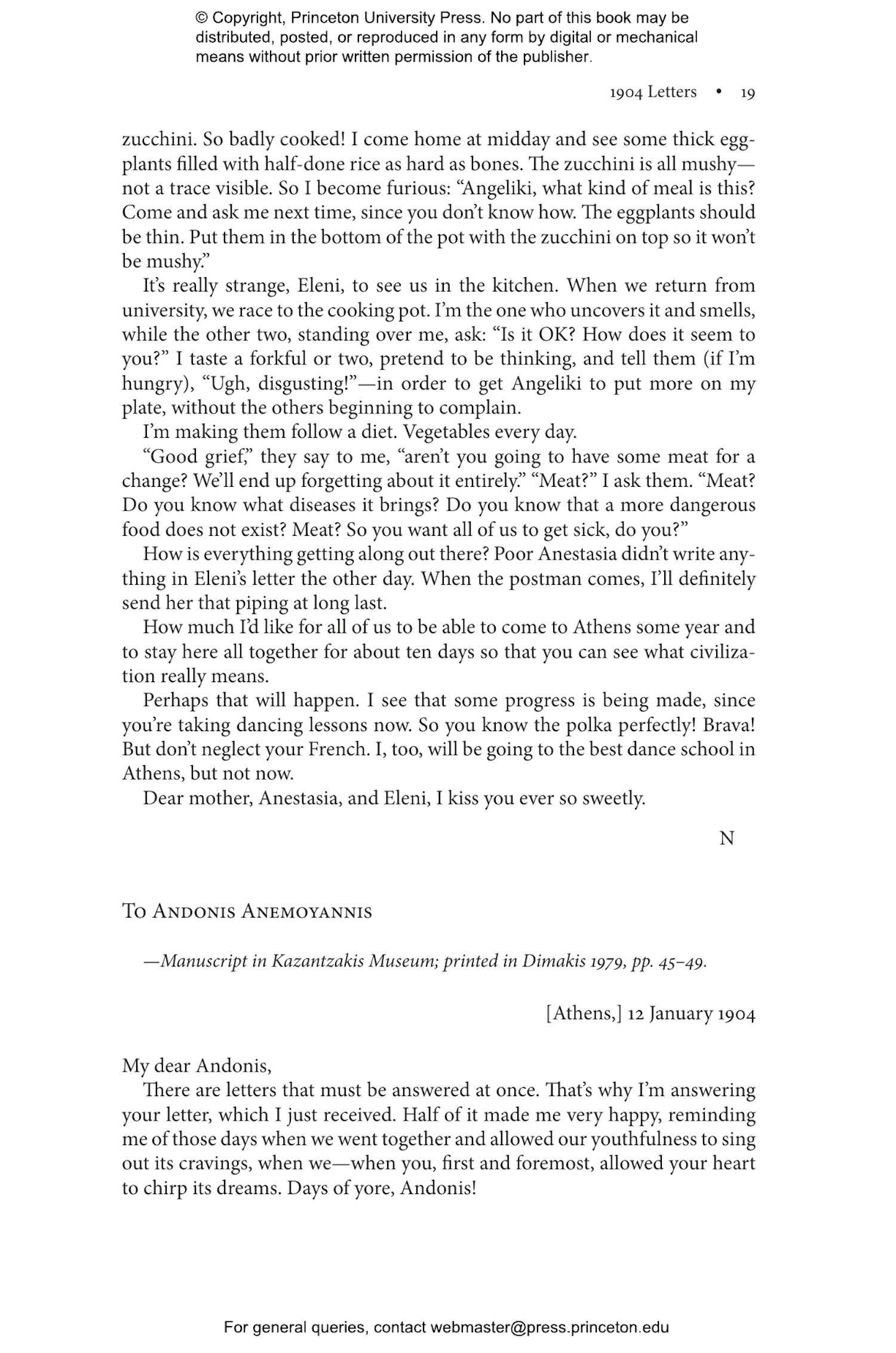 The Selected Letters of Nikos Kazantzakis | Princeton University Press