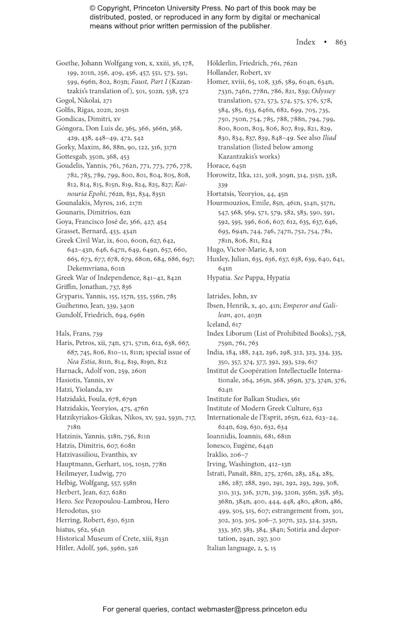 The Selected Letters of Nikos Kazantzakis | Princeton University Press