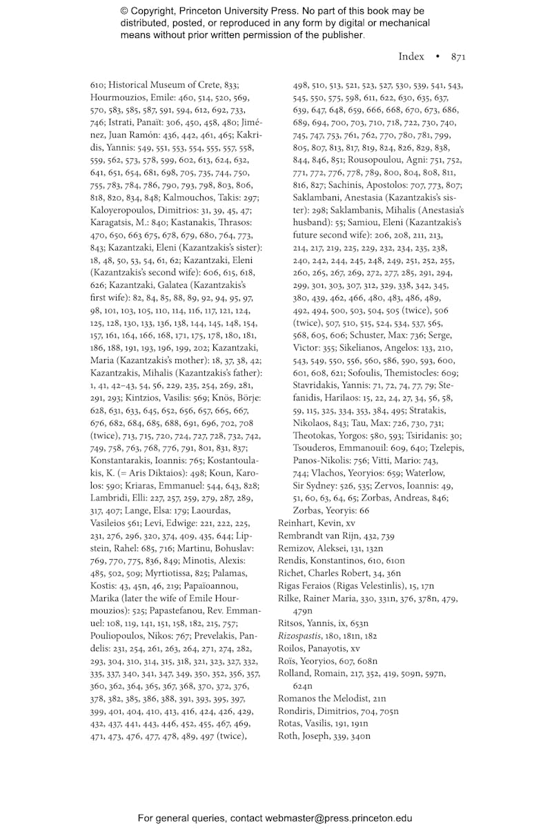 The Selected Letters of Nikos Kazantzakis | Princeton University Press