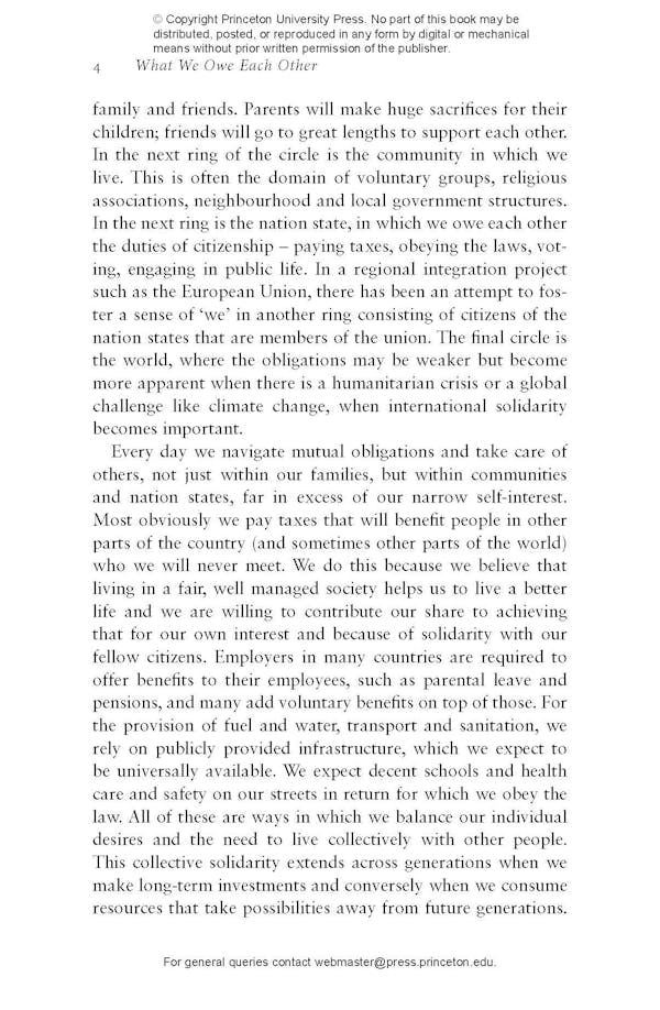 What We Owe Each Other | Princeton University Press