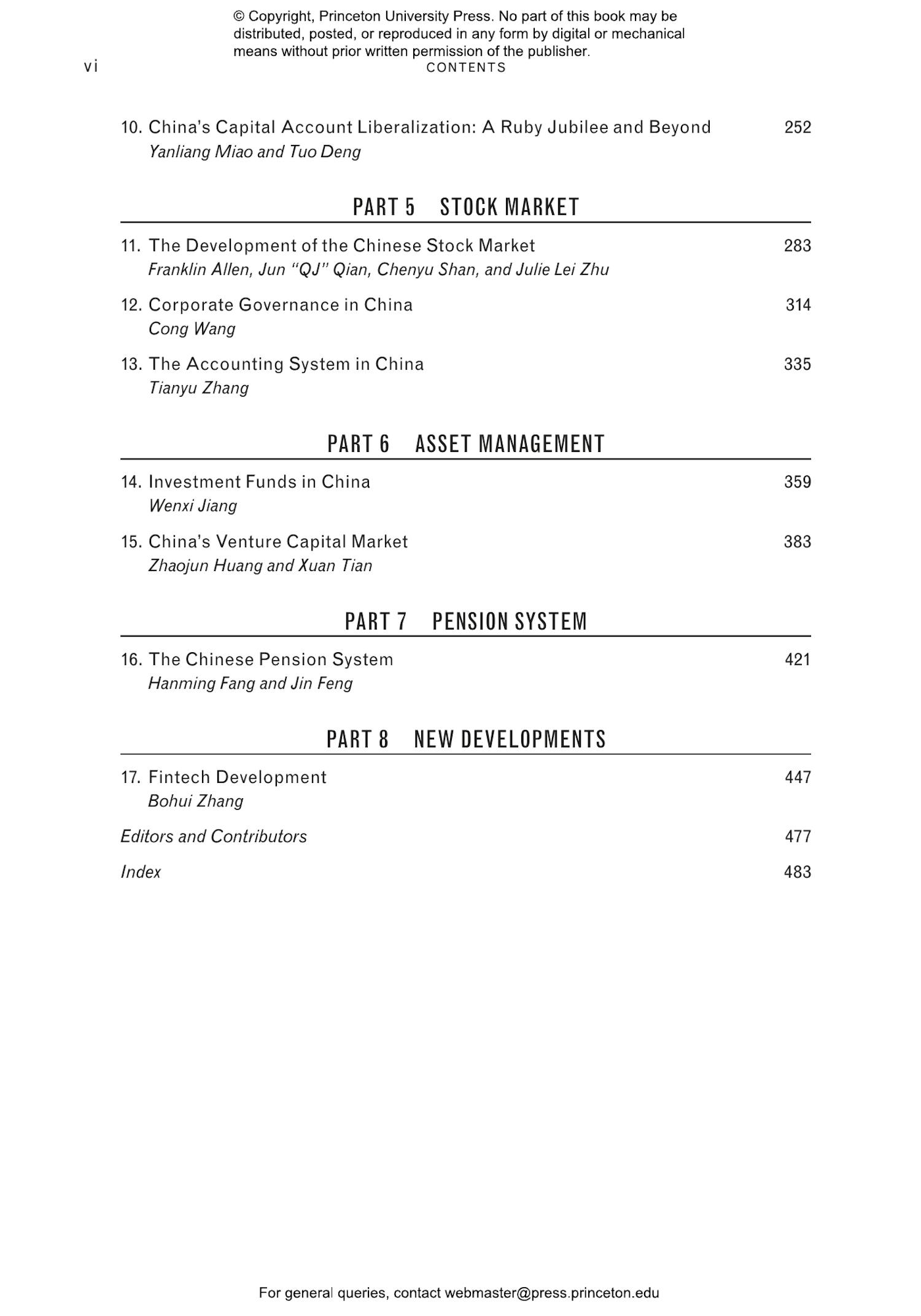 The Handbook of China's Financial System | Princeton University Press