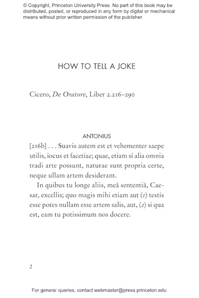 How to Tell a Joke | Princeton University Press