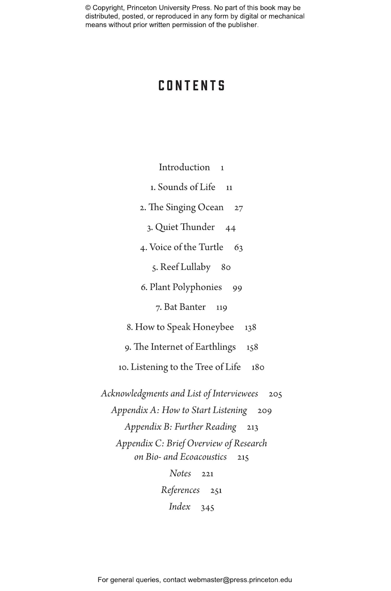 The Sounds of Life | Princeton University Press