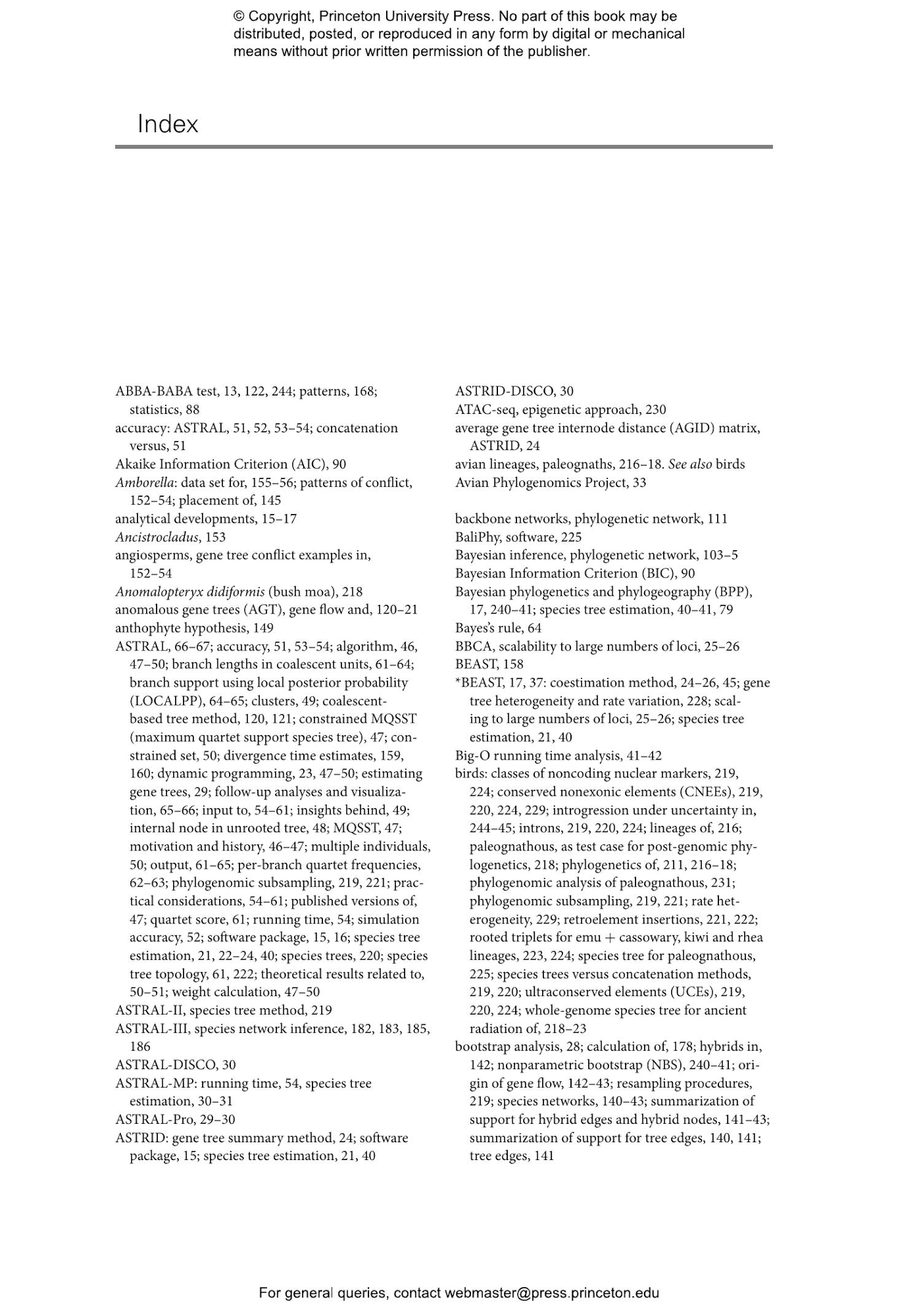 Species Tree Inference | Princeton University Press