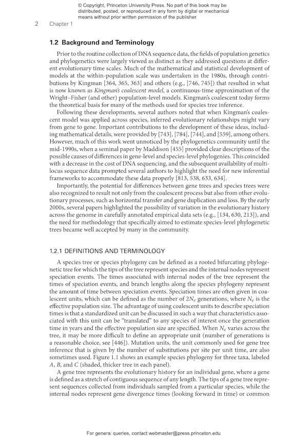 Species Tree Inference | Princeton University Press