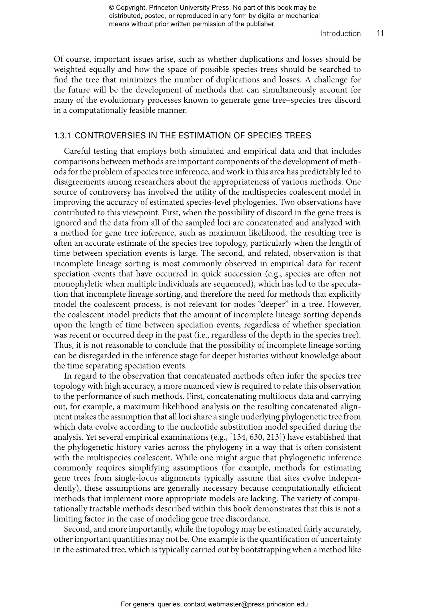 Species Tree Inference | Princeton University Press