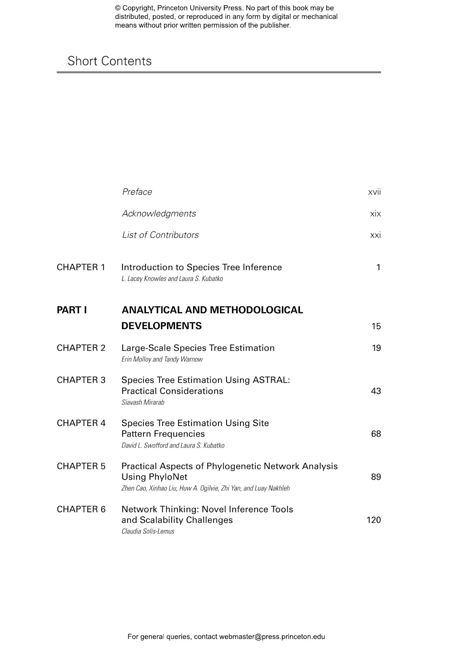 Species Tree Inference | Princeton University Press