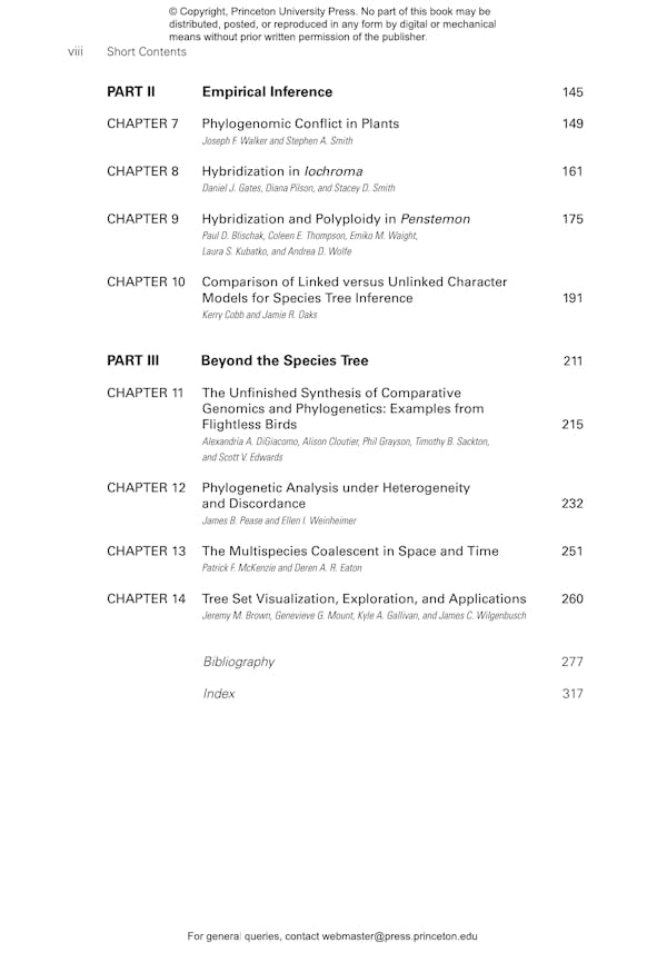 Species Tree Inference | Princeton University Press