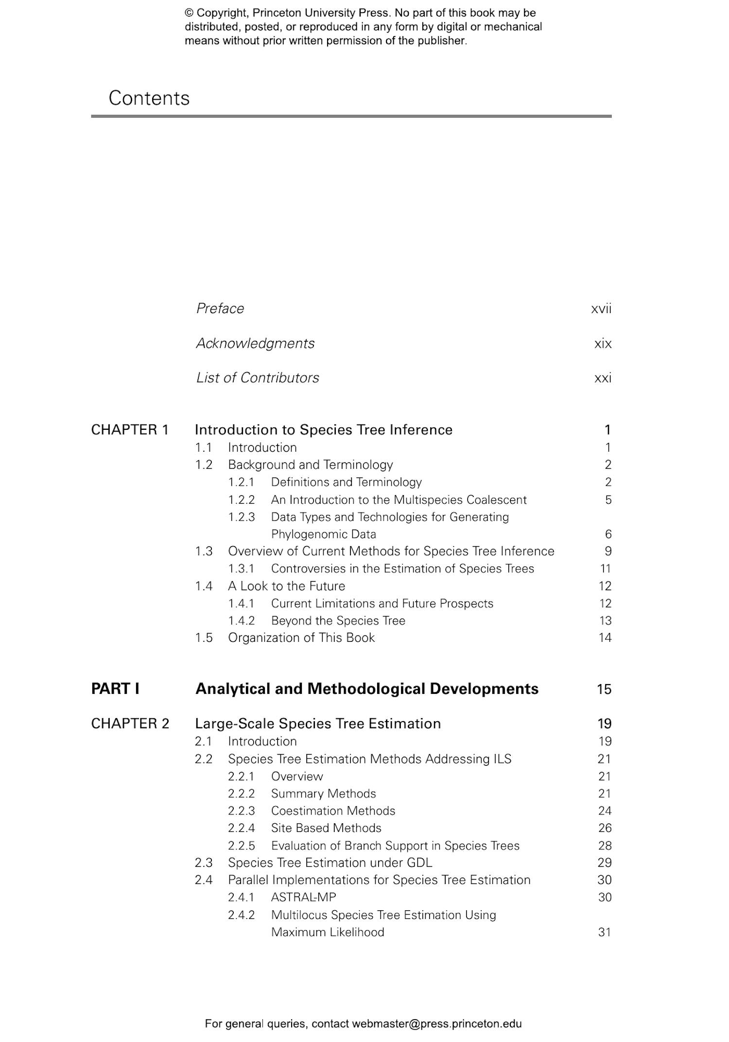Species Tree Inference | Princeton University Press