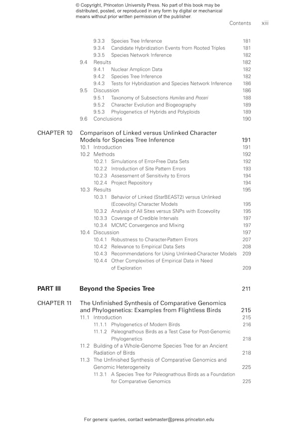 Species Tree Inference | Princeton University Press