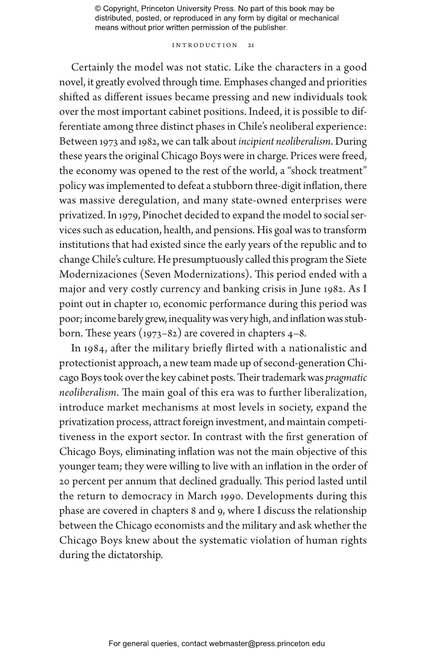 The Chile Project | Princeton University Press