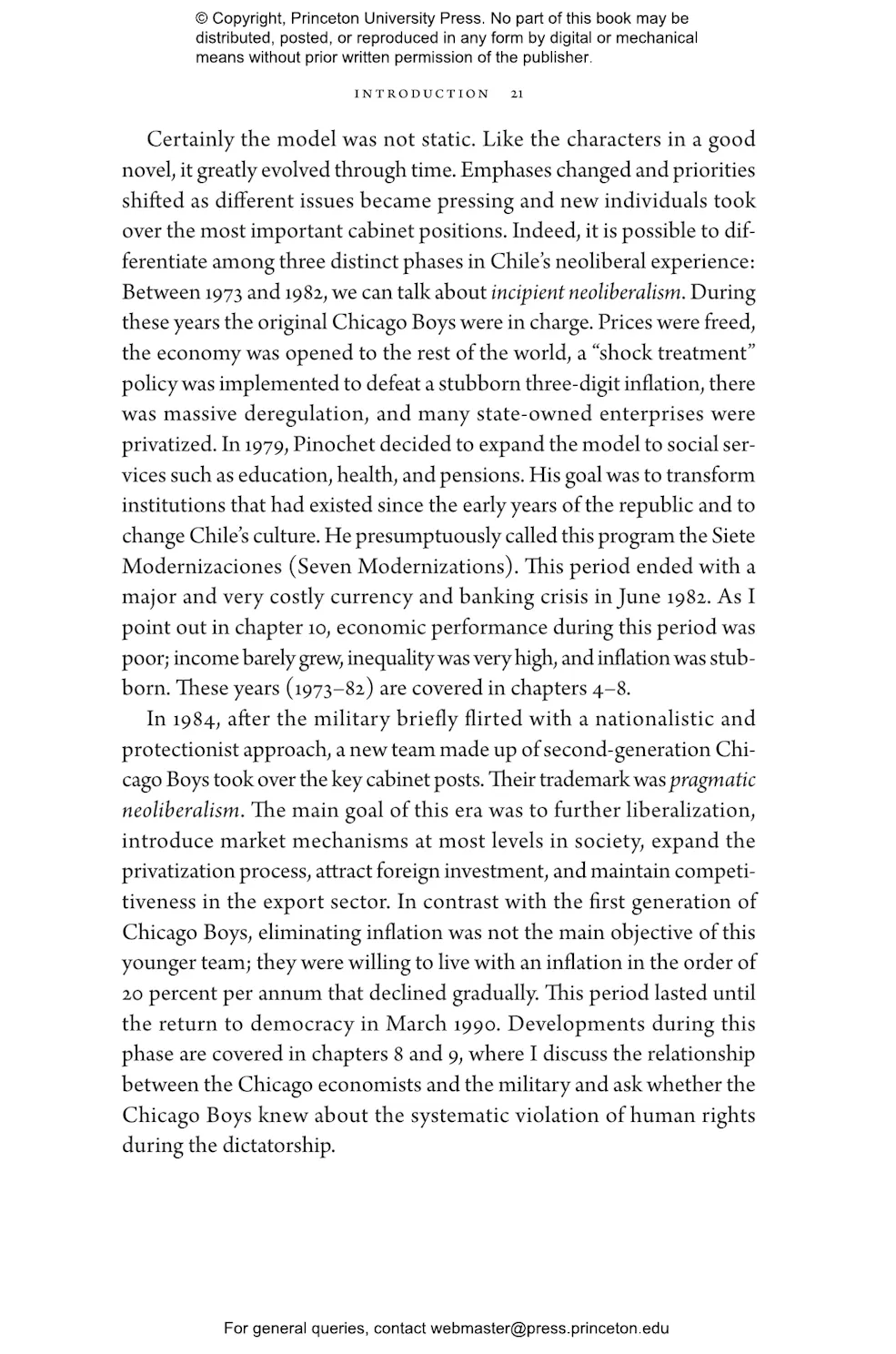 The Chile Project | Princeton University Press