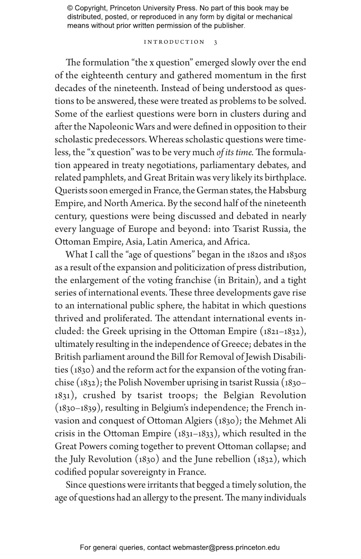 The Age of Questions | Princeton University Press