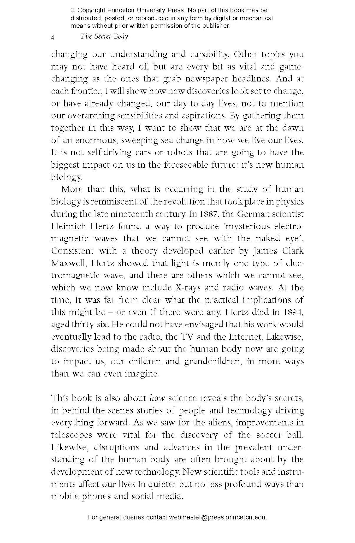 The Secret Body | Princeton University Press