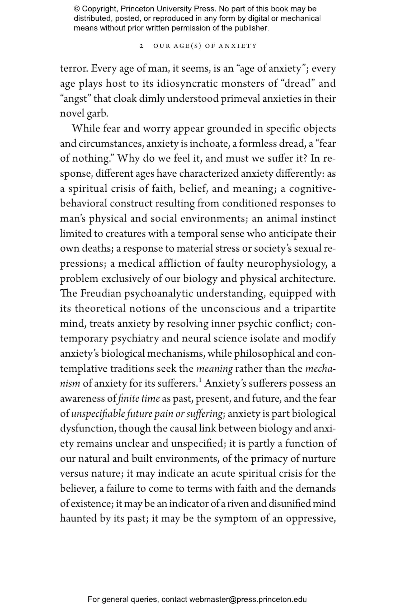 Anxiety | Princeton University Press