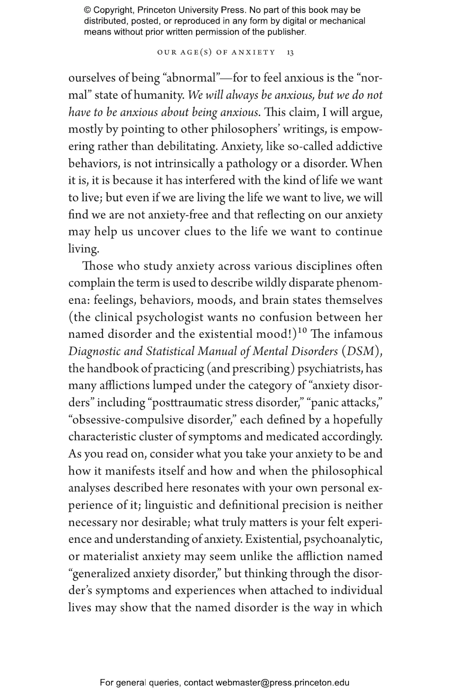 Anxiety | Princeton University Press