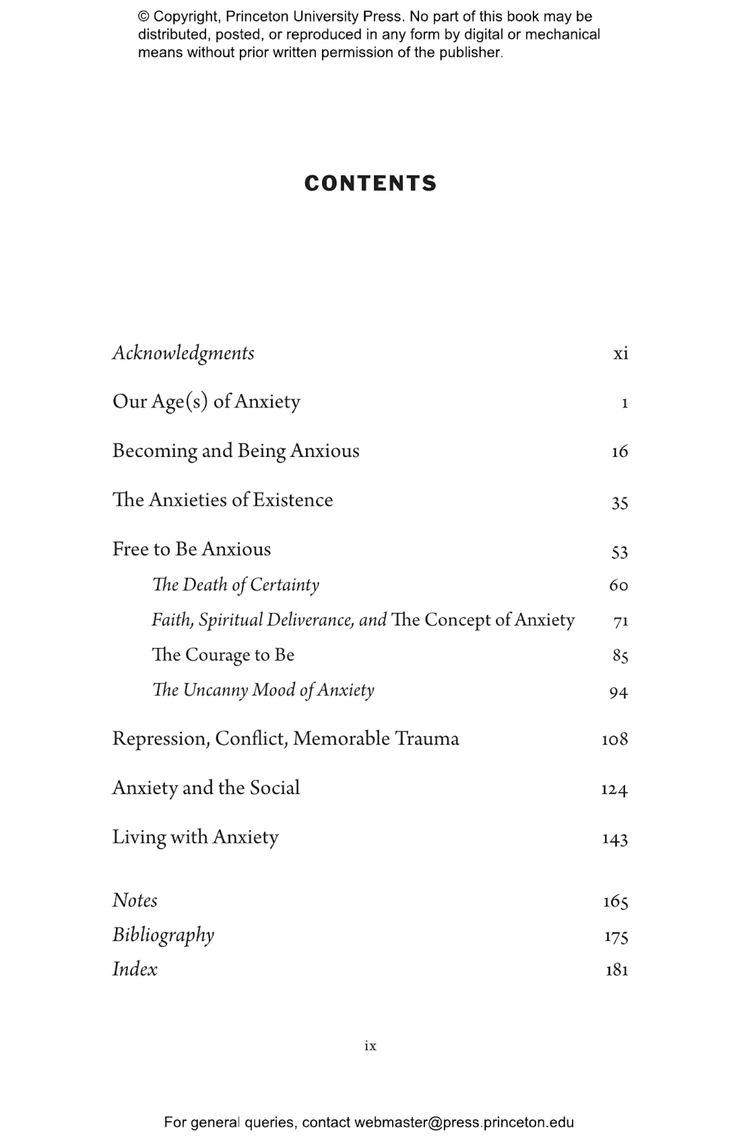 Anxiety | Princeton University Press