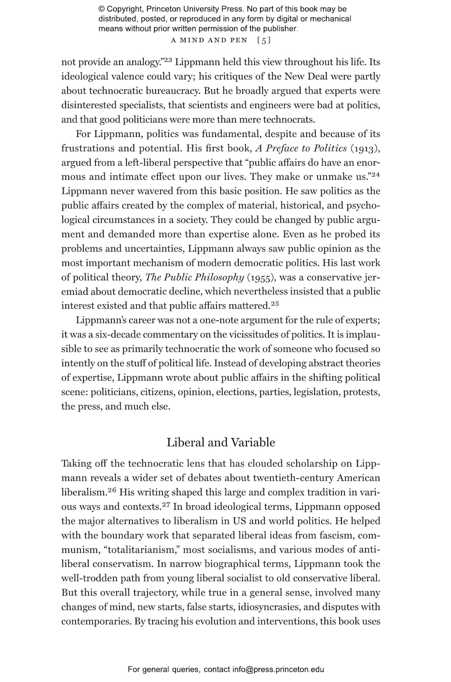 Walter Lippmann | Princeton University Press