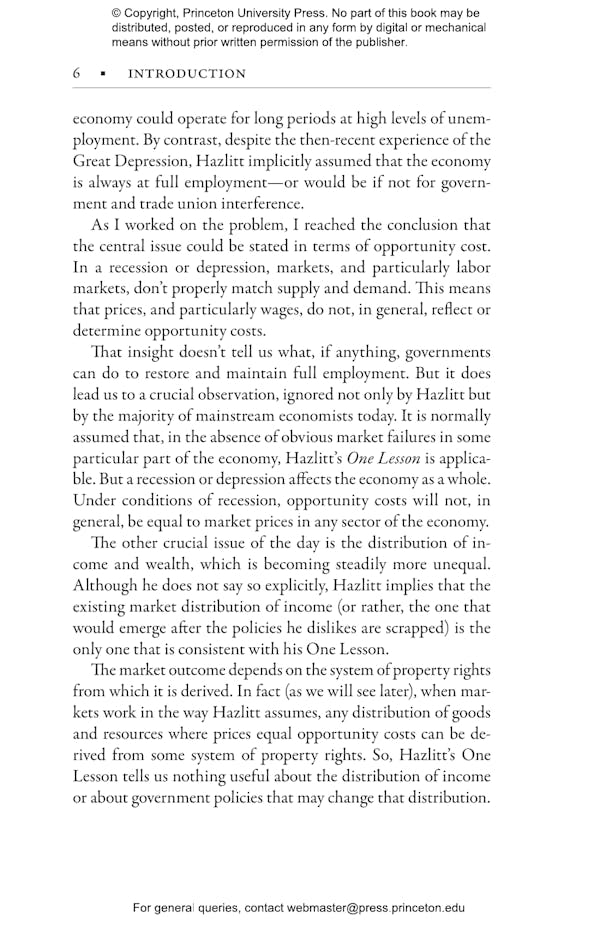 Economics in Two Lessons | Princeton University Press