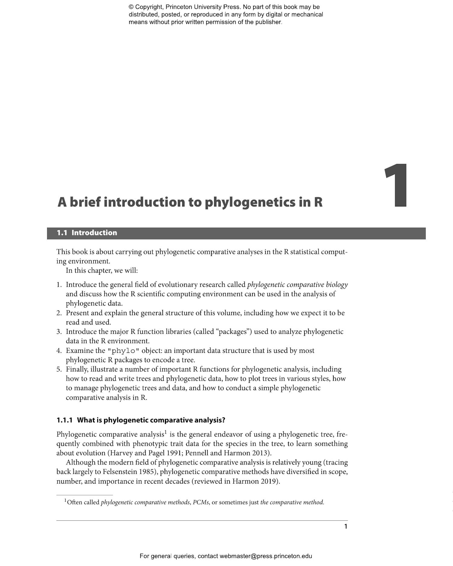 Phylogenetic Comparative Methods in R | Princeton University Press