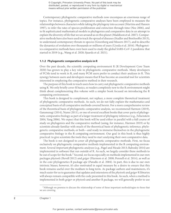 Phylogenetic Comparative Methods in R | Princeton University Press