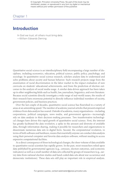 Quantitative Social Science | Princeton University Press