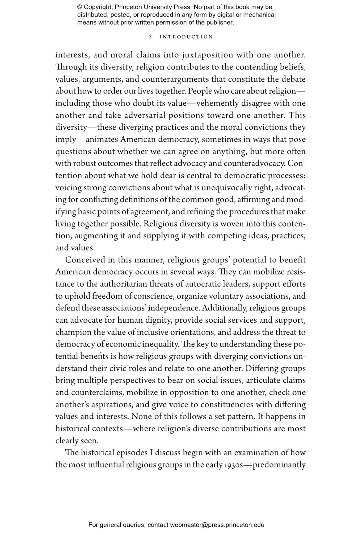 Why Religion Is Good for American Democracy | Princeton University Press