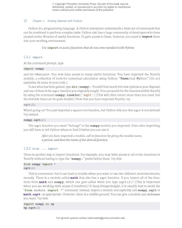 A Student's Guide to Python for Physical Modeling | Princeton ...